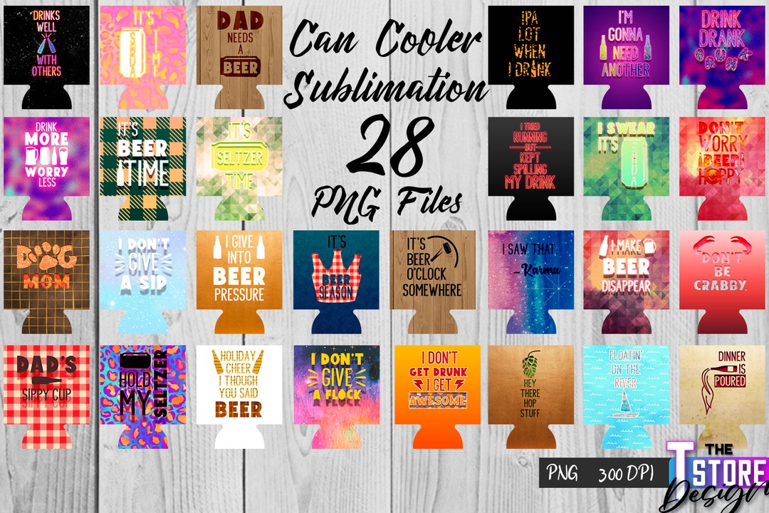 Can Holder Sublimation | Can Cooler Quotes Sublimation Bundle | PNG ...