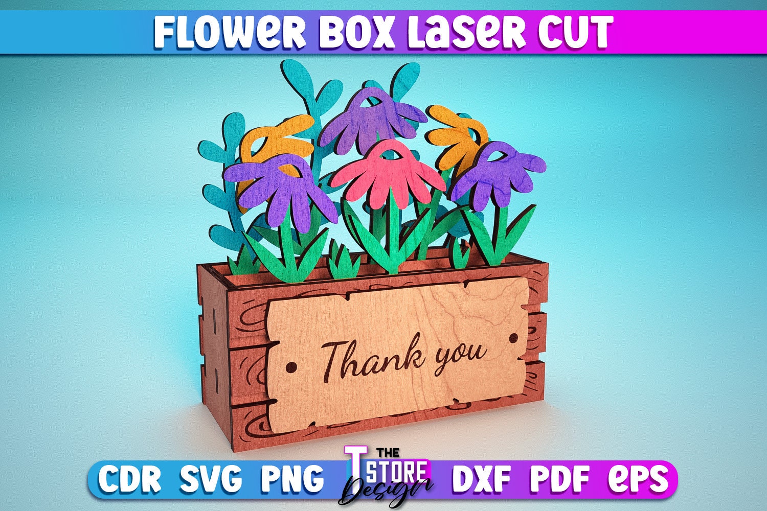 Flower Box Laser Cut SVG Bundle | Flower Bouquet Box SVG Design | Laser ...