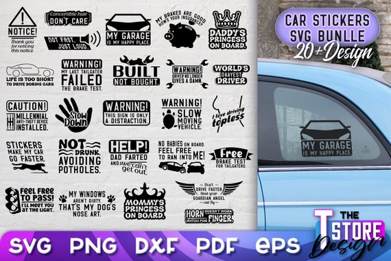 Car Stickers SVG Bundle Car Decals SVG Vehicle Decal SVG - Etsy