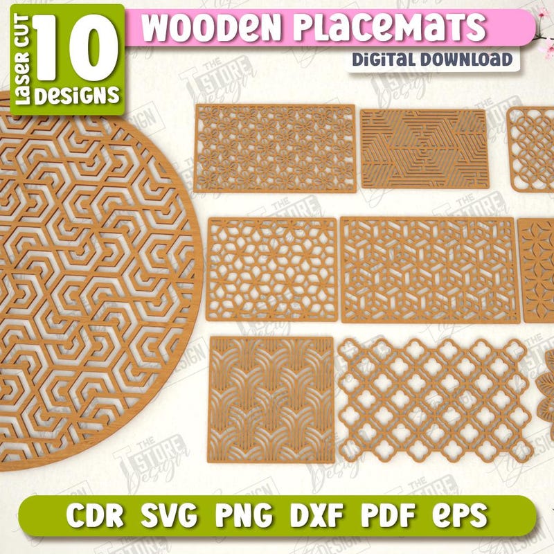 Christmas Table Mat Svg - Etsy