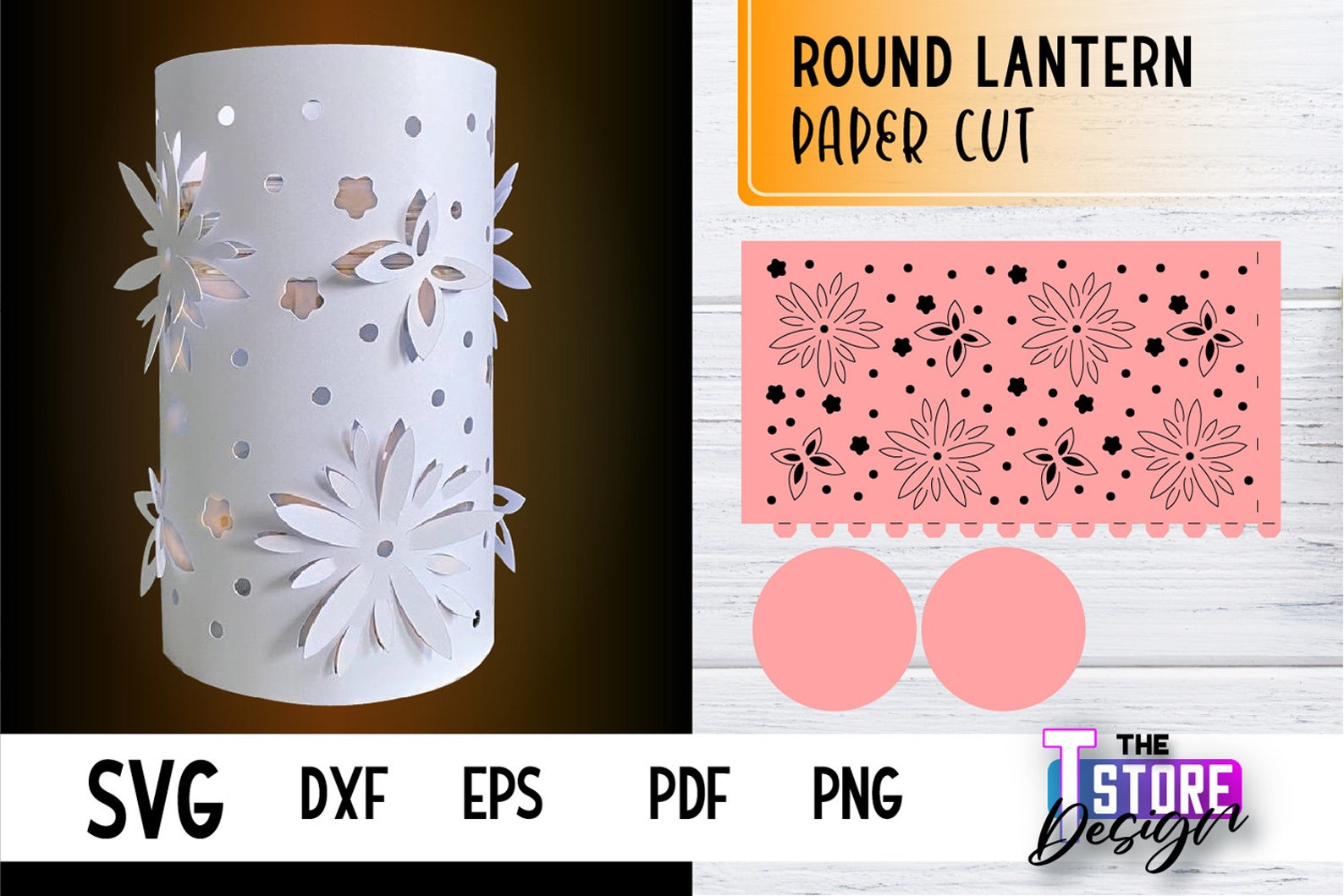 Round Lantern SVG Bundle | Paper Crafts | Paper Lamp SVG | Round ...