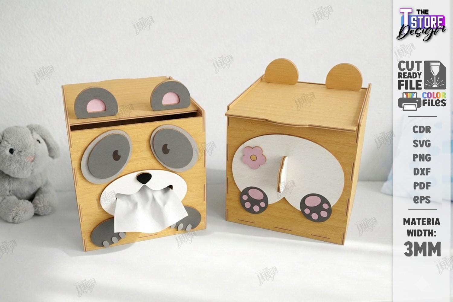 3d Funny Tissue Box Lasercut Bundle, Wooden Napkin Holder, Kitchen ...