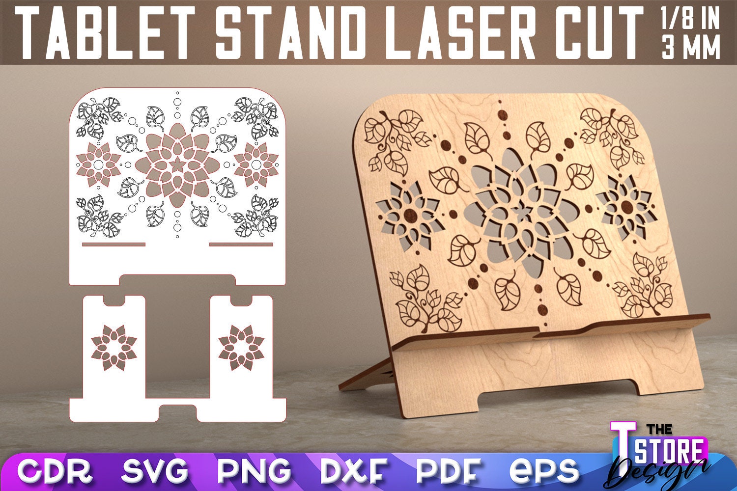 Tablet Stand Laser Cut SVG Tablet Stand SVG Bundle CNC - Etsy