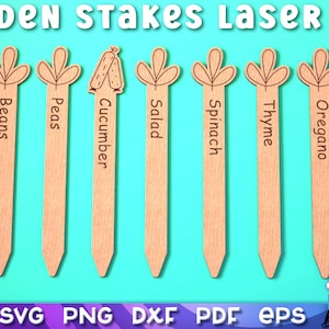 Garden Stakes SVG Bundle | Plants Stakes SVG Design | Laser Cut Files ...