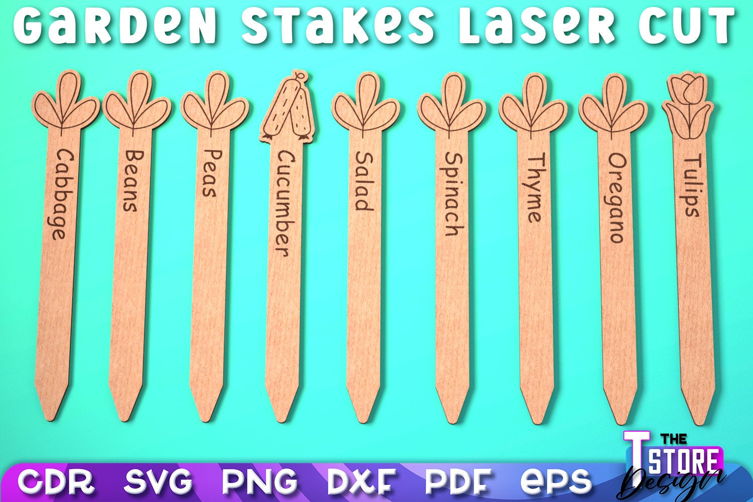 Garden Stakes SVG Bundle | Plants Stakes SVG Design | Laser Cut Files ...