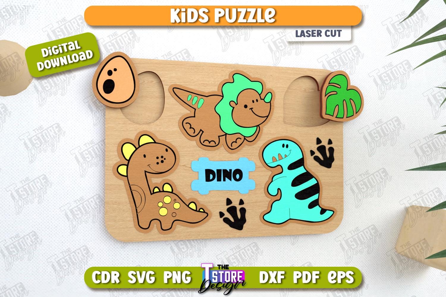 Wooden Kids Puzzles Laser Cut Bundle, 3D Animal Puzzle Set, Kid Puzzles ...