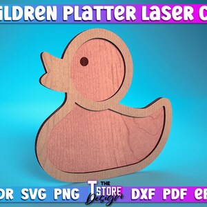 Children Platter Laser Cut | Kids SVG Design | Platters Laser Cut Files ...