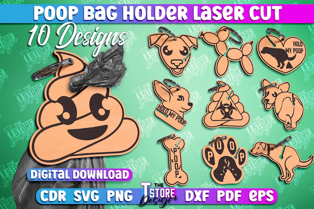Dog Poop Bag Holders Laser Cut, Used Poop Bag Holder, Pet Lover, Dog ...