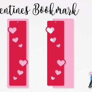 Valentine's Day Bookmark SVG Bundle | Valentins Day Book Lover SVG ...
