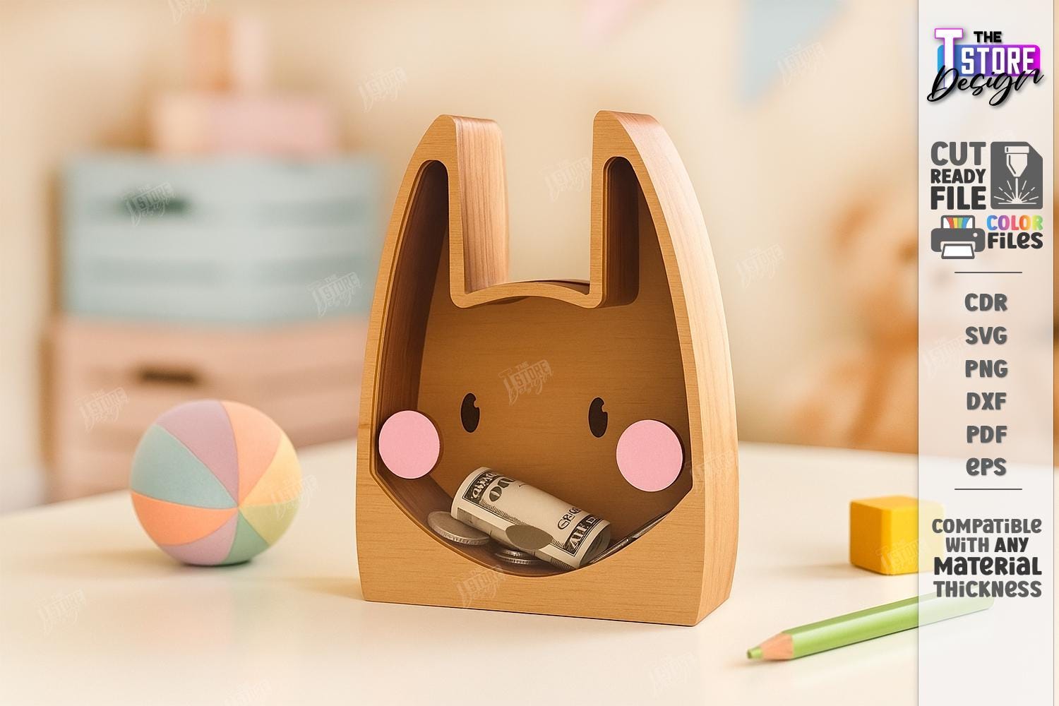 3d Animal Money Boxes Laser Cut Bundle, Animal Piggy Bank Svg, Kids ...