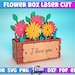 Flower Box Laser Cut SVG Bundle | Flower Bouquet Box SVG Design | Laser ...
