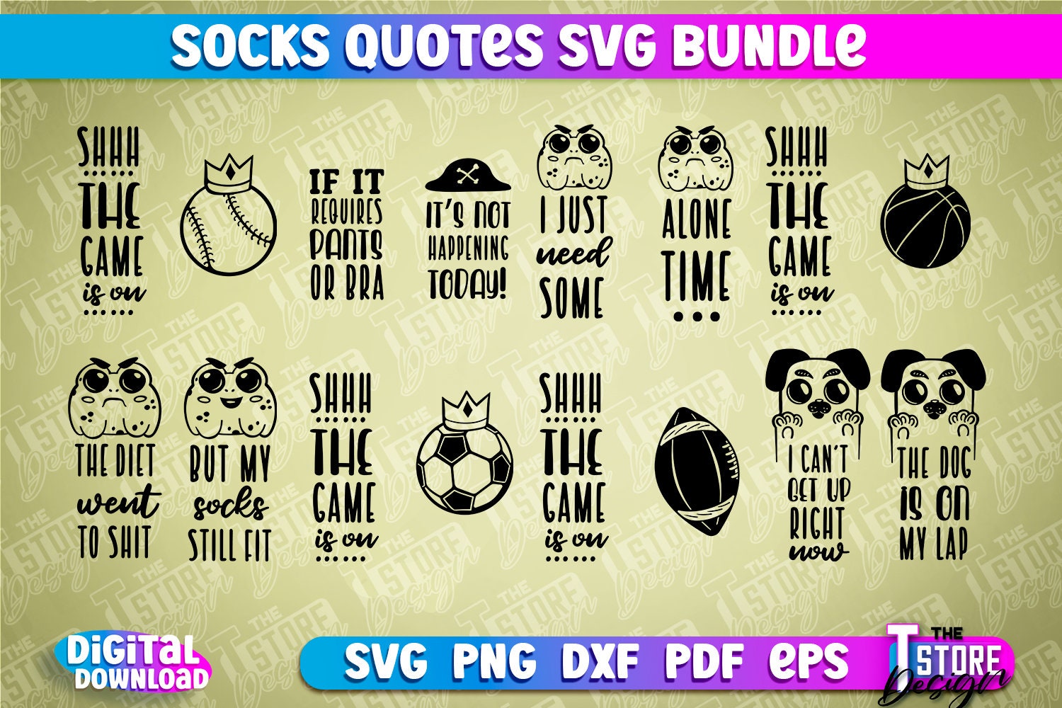 Socks Quotes SVG Bundle | Socks Design | Funny Quotes SVG Design ...