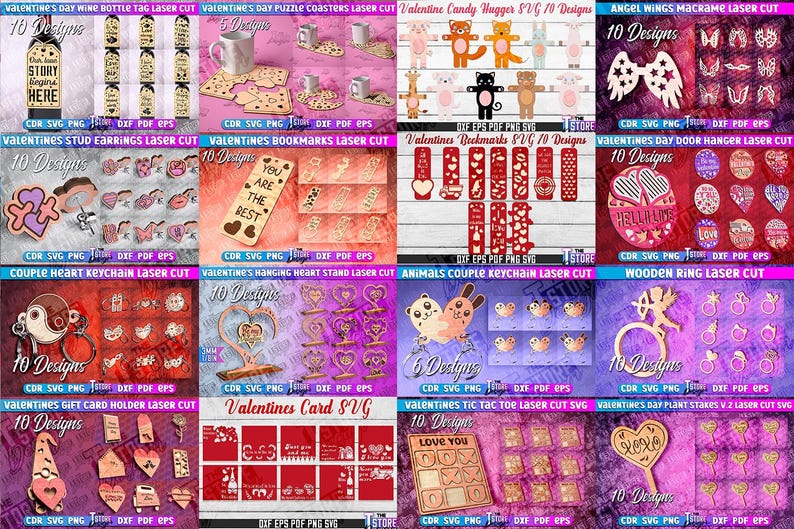 Super Huge Valentines Day Mega Bundle, Valentine's Day Laser Cut Mega ...