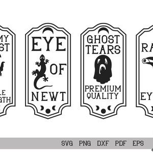 Vintage Halloween Labels SVG | Halloween Potion Labels V.2 - Etsy