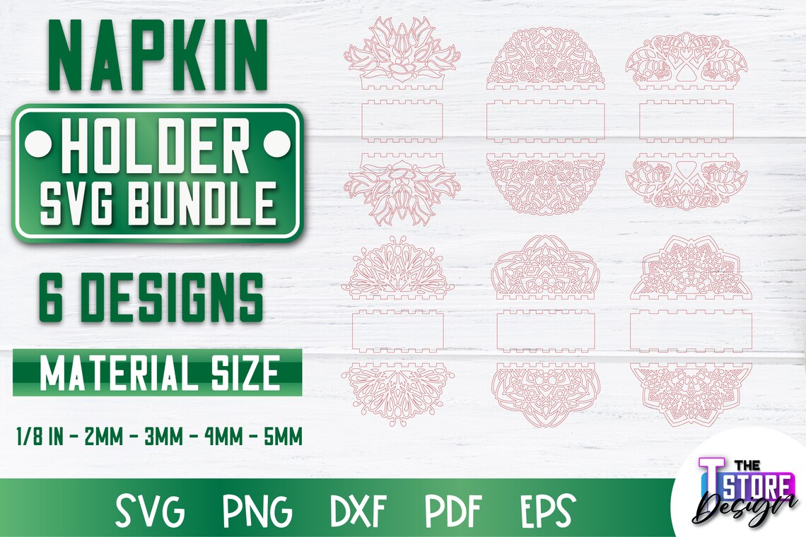 Napkin Holder Laser Cut SVG Bundle Napkin SVG Design Laser - Etsy