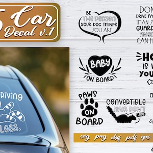 Car Stickers SVG Bundle | Car Decals SVG | Vehicle Decal SVG | Car ...