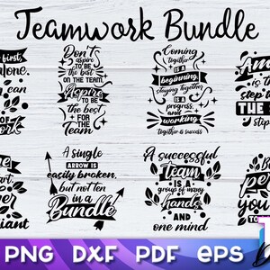 Teamwork Quotes SVG Bundle Leadership Svg Team Design - Etsy Israel