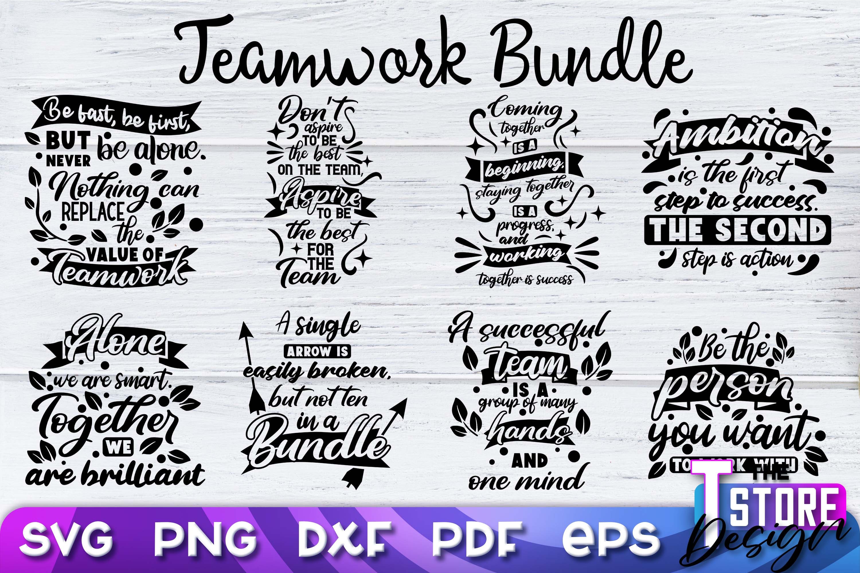 Teamwork Quotes SVG Bundle | Leadership Svg | Team Design - Etsy