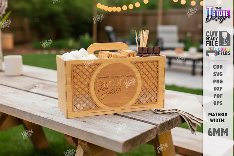 3d S'mores Station Boxes Laser Cut Bundle, Personalized Smores Gift Box ...