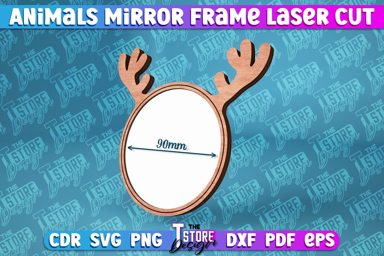 Animals Mirror Frame Laser Cut SVG Bundle | Mirror Frame Design | Funny ...
