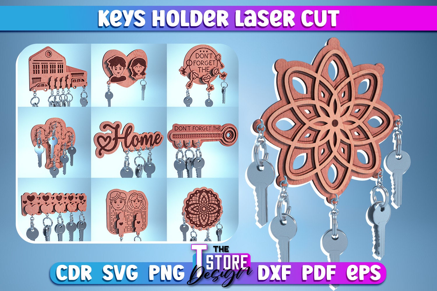 Keys Holder Laser Cut Bundle Home SVG Design Laser Cut - Etsy Australia