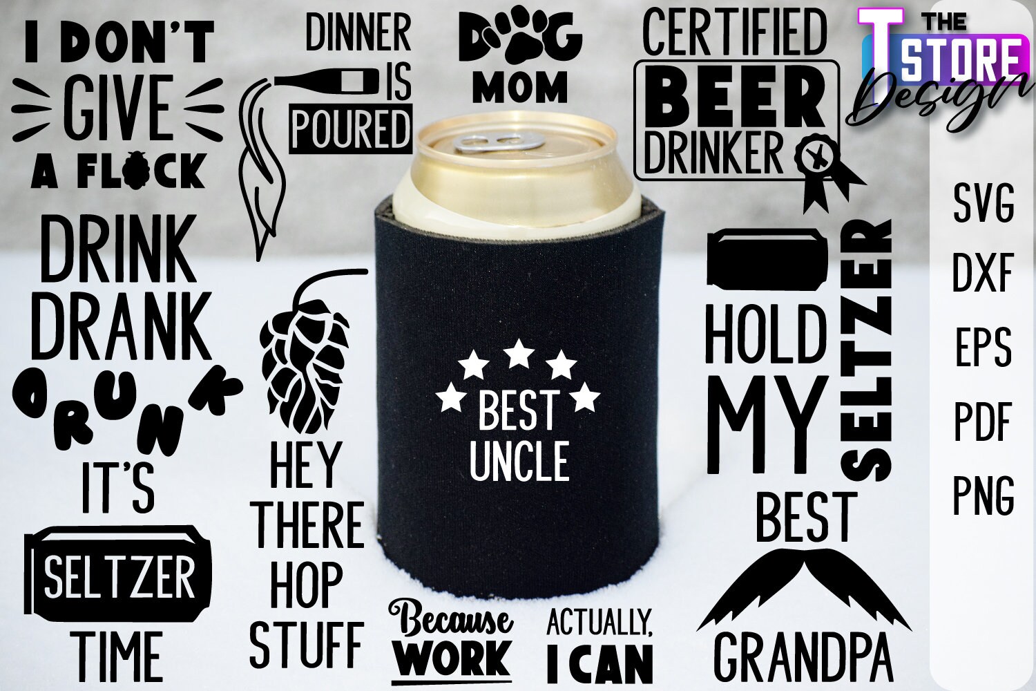 Can Holder SVG Bundle | Can Coolers Design SVG | Funny Quotes V.1 - Etsy