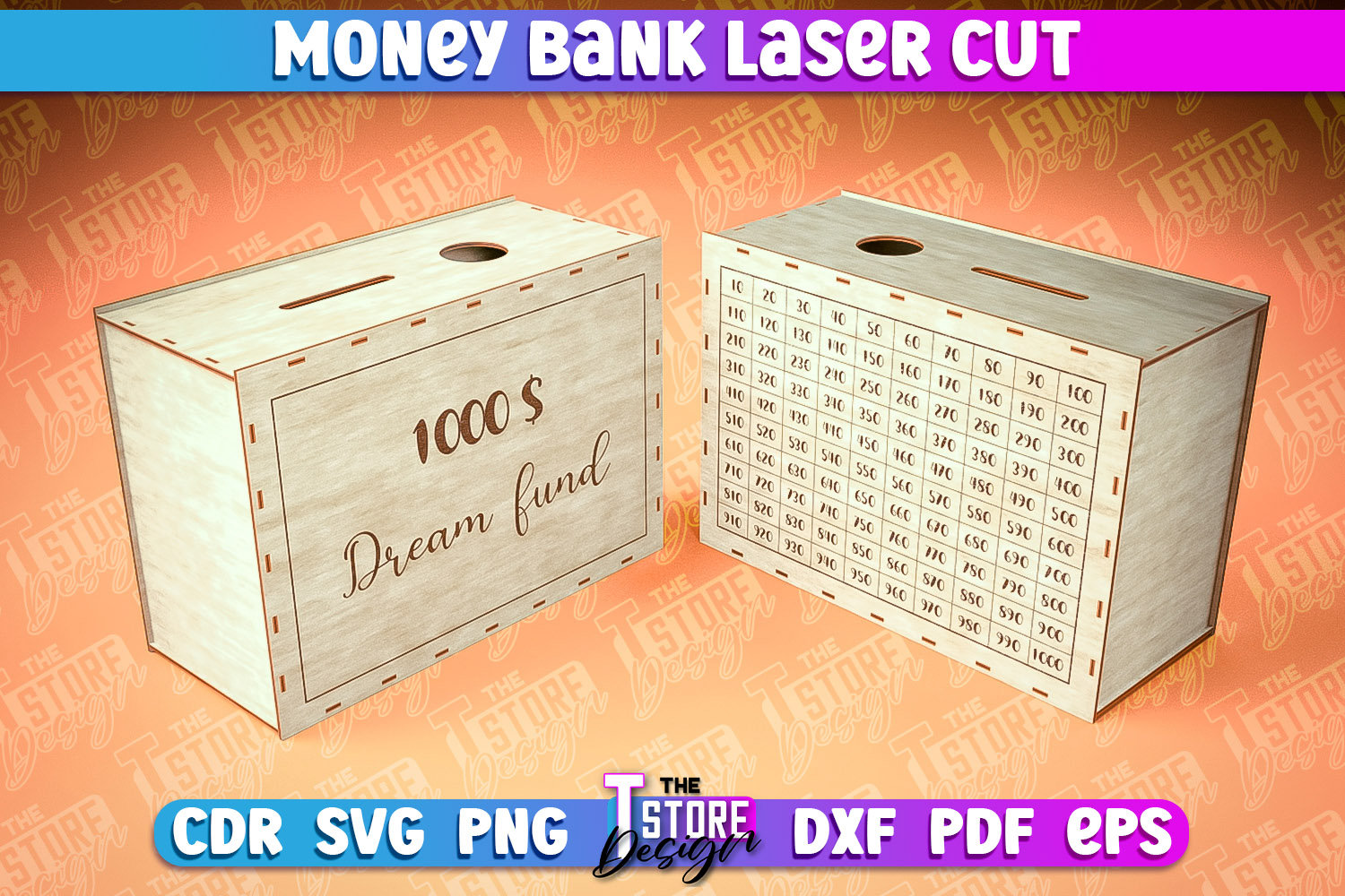 Money Box SVG Bundle | Money Bank SVG| Money Box Laser Cut| Target ...