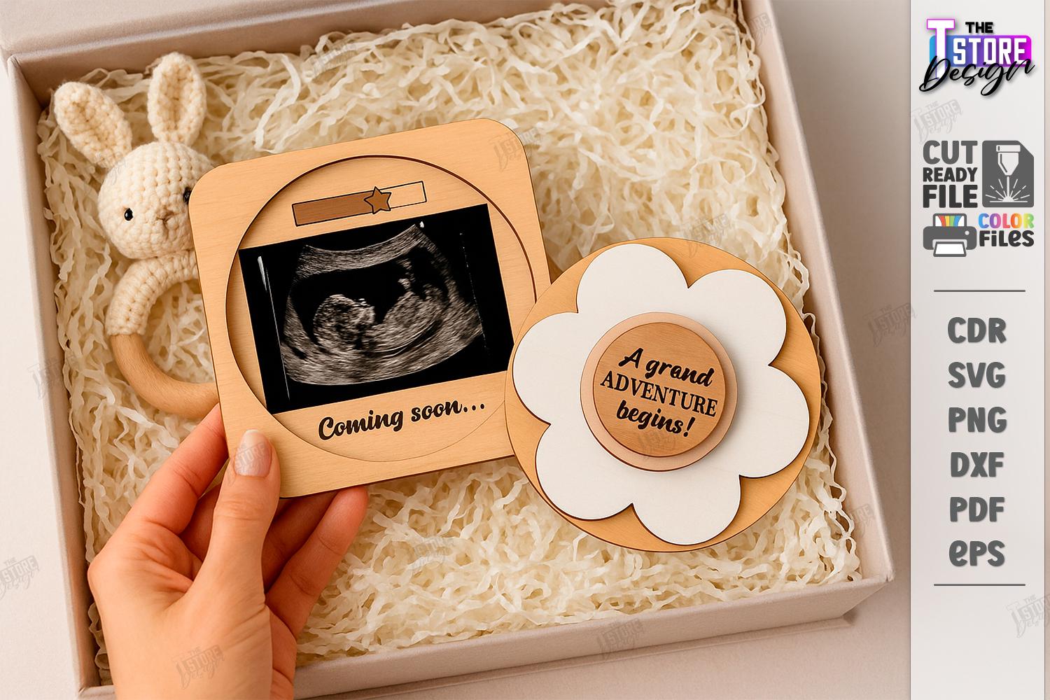 3d Pregnancy Announcement Boxes Laser Cut Bundle, Pregnancy Test Box ...