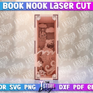 Book Nook SVG Design | Laser Cut Files | 3D Book Nooks Bundle| Book ...