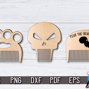 Beard Comb Laser Cut | Beard SVG Design | Laser Cut Files | CNC Files ...