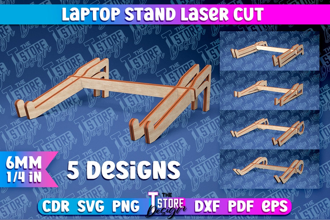 Wooden Laptop Stand Laser Cut Wooden Computer Holder Design Laptop ...
