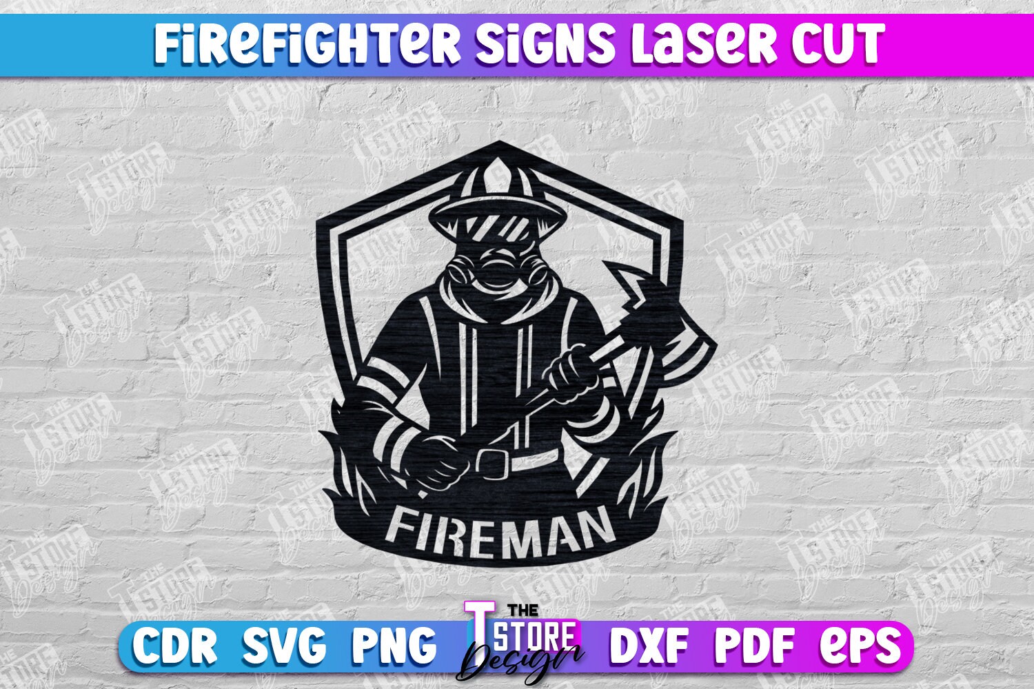 Firefighter Signs Laser Cut Bundle, Personalized Sign Laser Cut ...