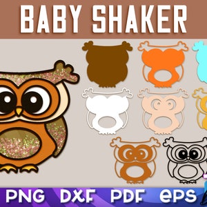 Baby Shakers SVG Bundle Baby Paper Cut Design Confetti SVG - Etsy