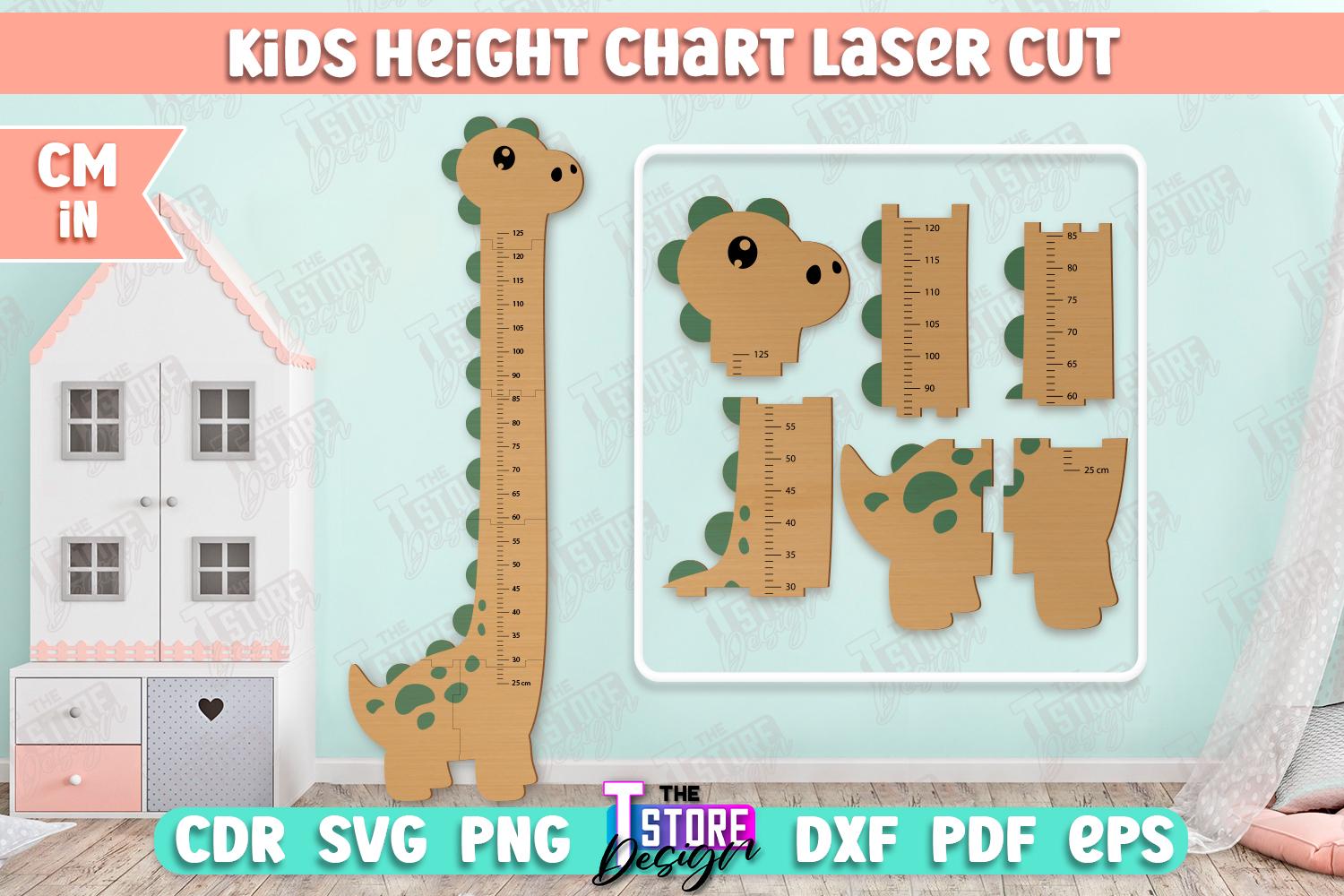 Kids Height Charts Laser Cut Bundle, Growth Chart, Personalized Growth ...