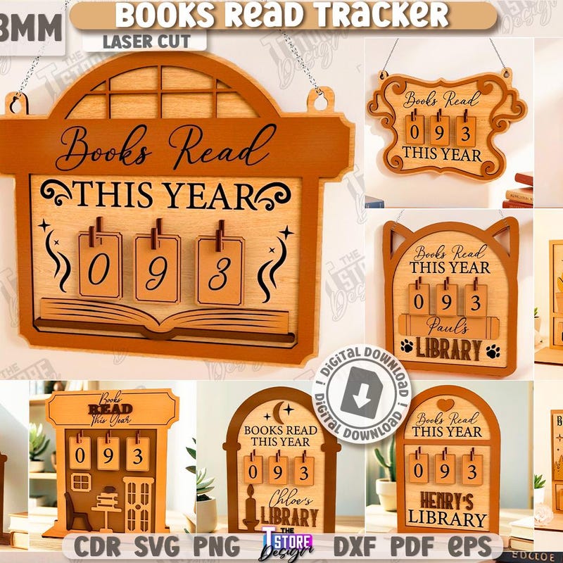 Book Read Tracker Display - Etsy