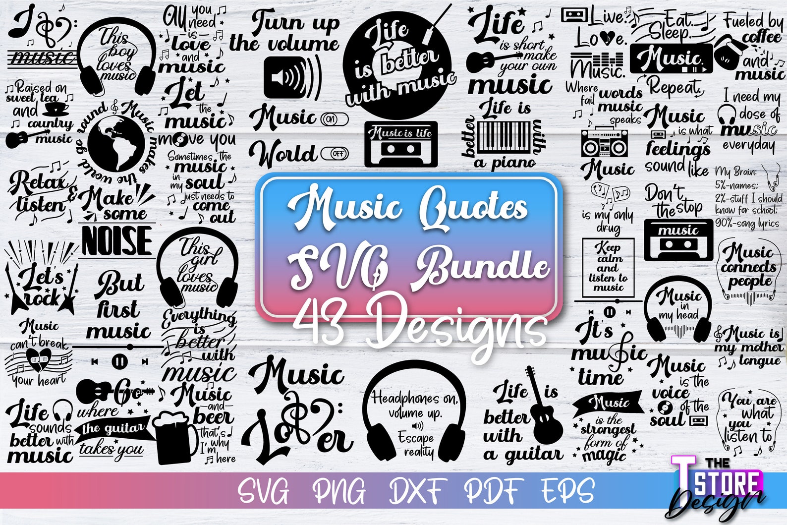 Music Quotes SVG Bundle | Music SVG Design | Funny Sayings - Etsy