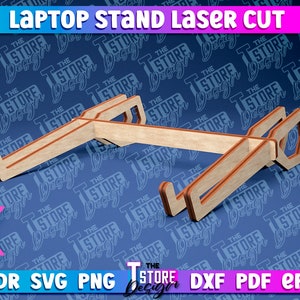Wooden Laptop Stand Laser Cut | Wooden Computer Holder Design | Laptop ...