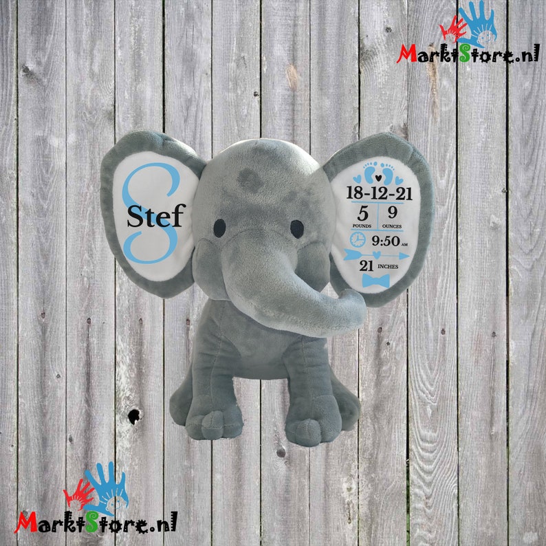 Personalised Birth Stats | Elephant Stats | Newborn | Baby | Keepsake ...