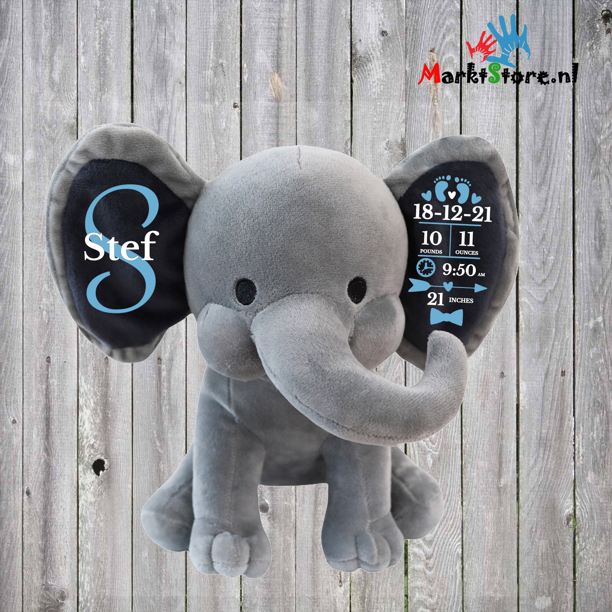 Personalised Birth Stats | Elephant Stats | Newborn | Baby | Keepsake ...