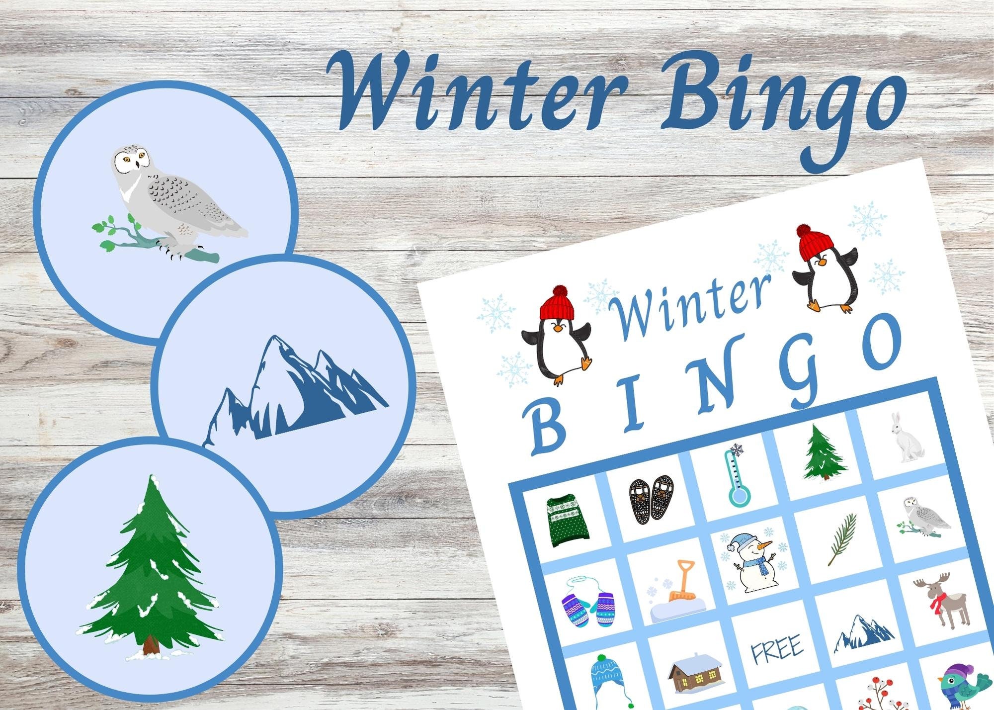 Winter Bingo | Bingo Game | Printable | Christmas Activity | Winter Fun ...