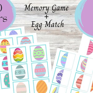 Easter Egg Matching Game | Printable Easter Preschool Activity | Memory ...