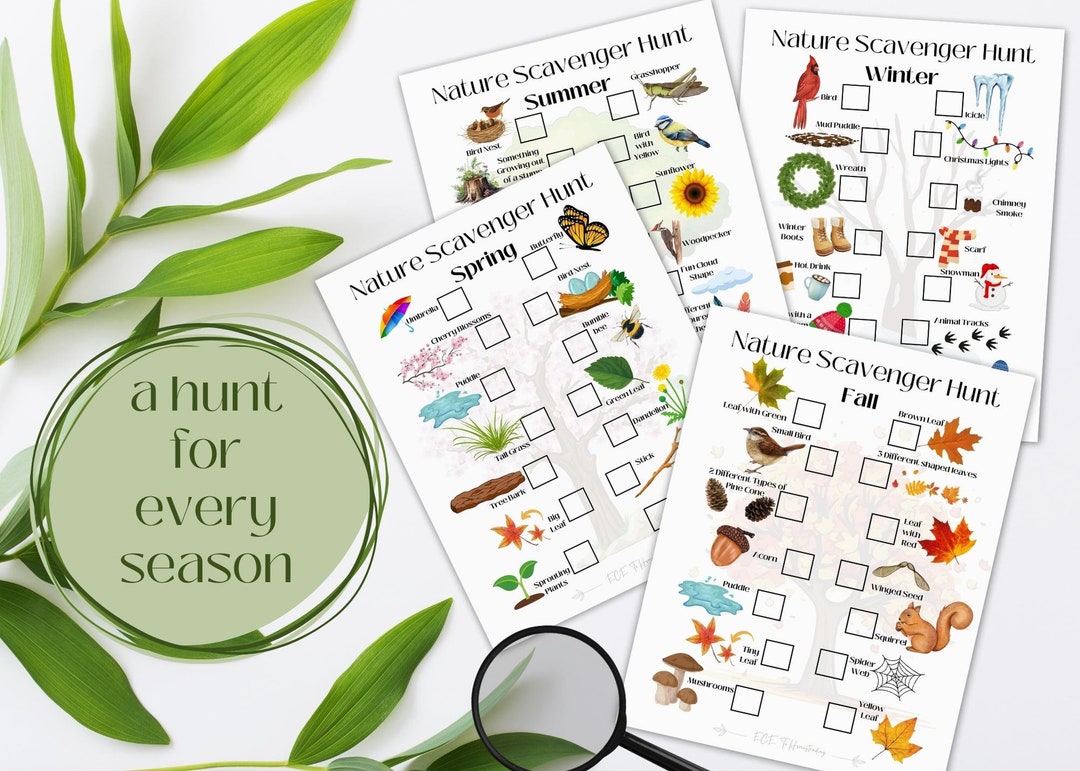 Nature Scavenger Hunts Bundle | Outdoor Activities | Printable ...