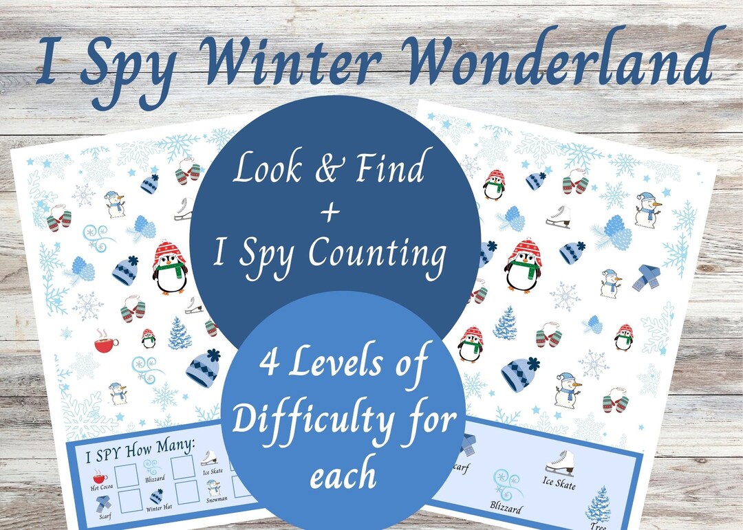 I Spy Winter Wonderland Bundle | 4 Levels of Difficulty | 2 Variations ...