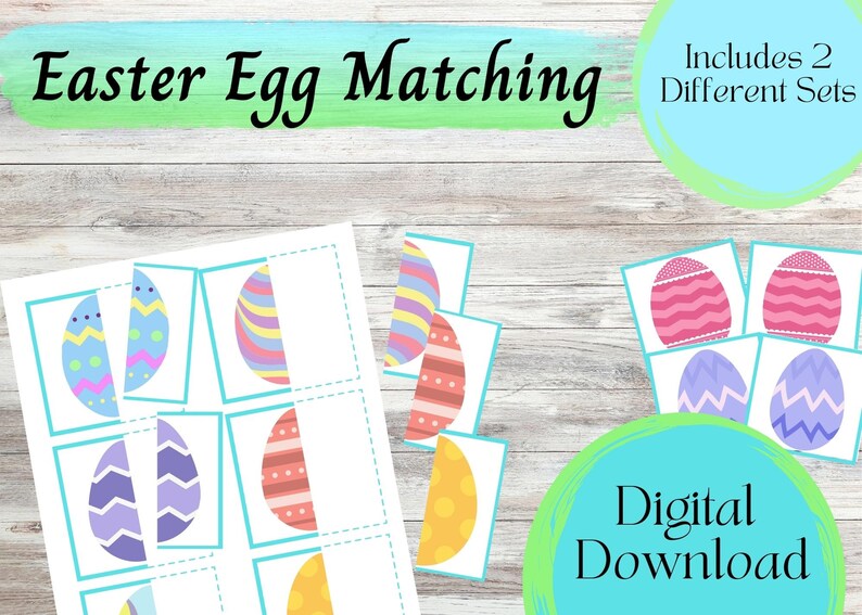 Easter Egg Matching Game | Printable Easter Preschool Activity | Memory ...