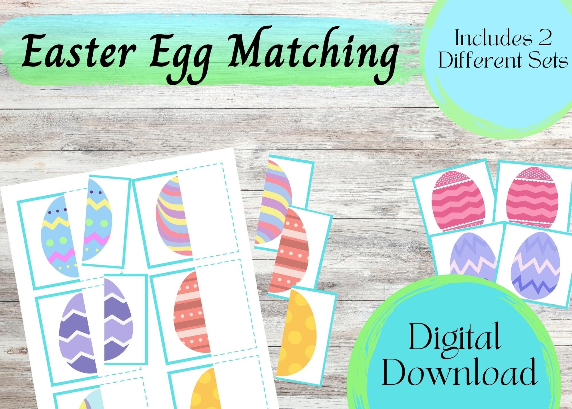 Easter Egg Matching Game | Printable Easter Preschool Activity | Memory ...