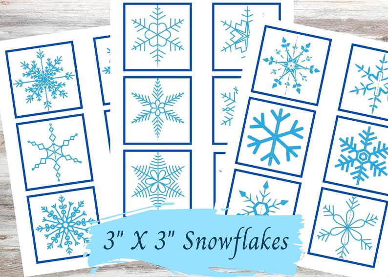 Snowflake Matching Game | Printable | Winter Games | Fun for Kids of ...