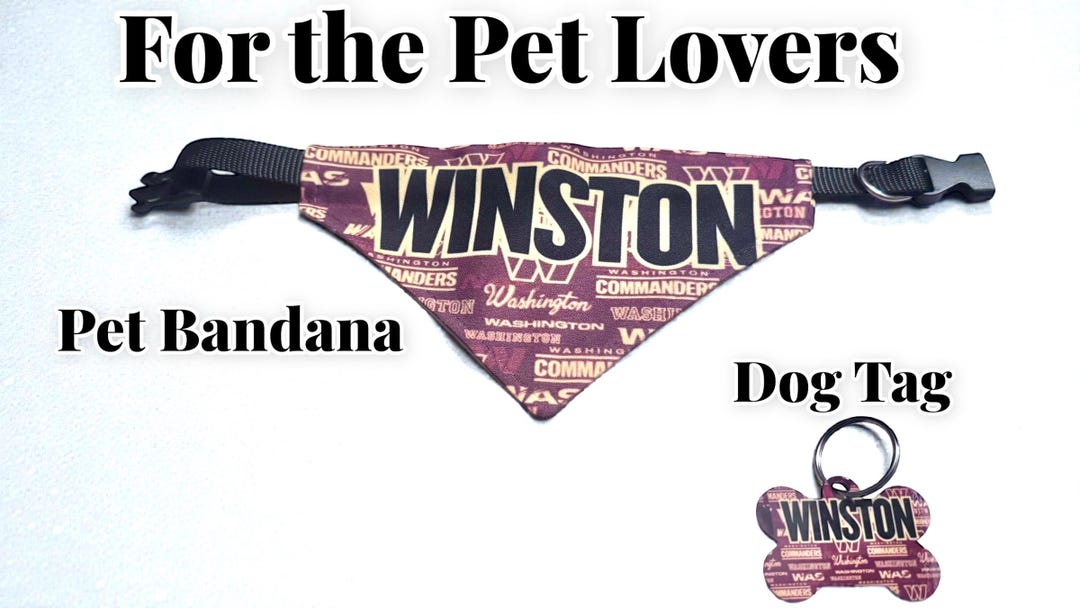 Pet Bandana or Dog Tags (custom Made) - Etsy