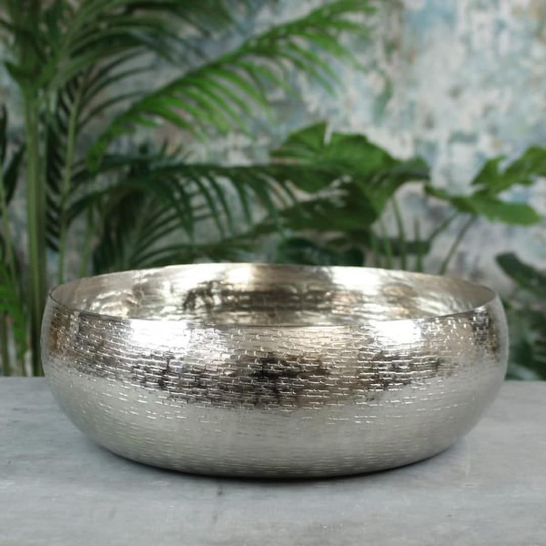 Silver Hampstead Bowl large Decorative Bowl Metal Silver Decorative ...
