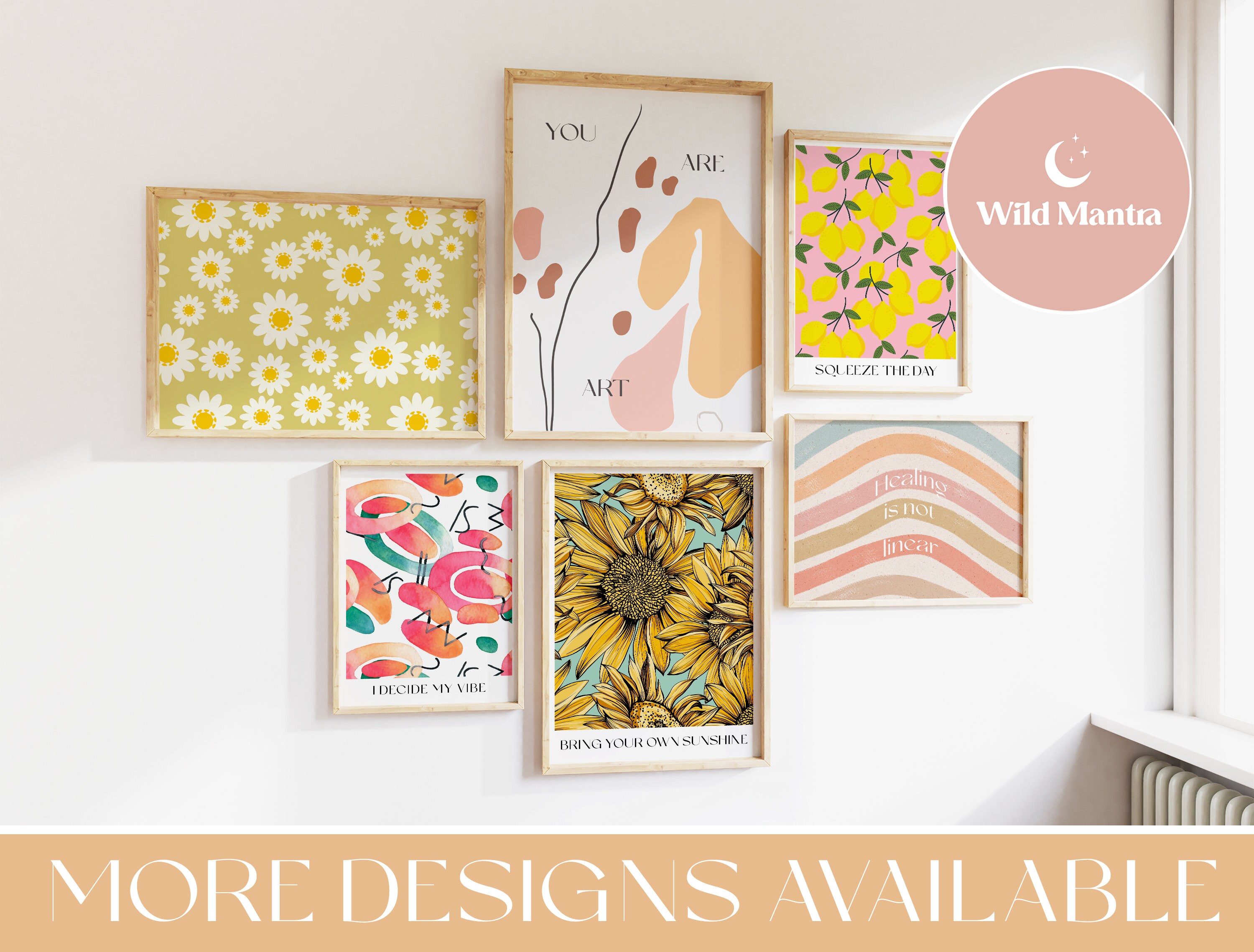 SUNFLOWER DECOR | A5 A4 A3 A2 | Flower Art | Sunflowers Room Decor ...