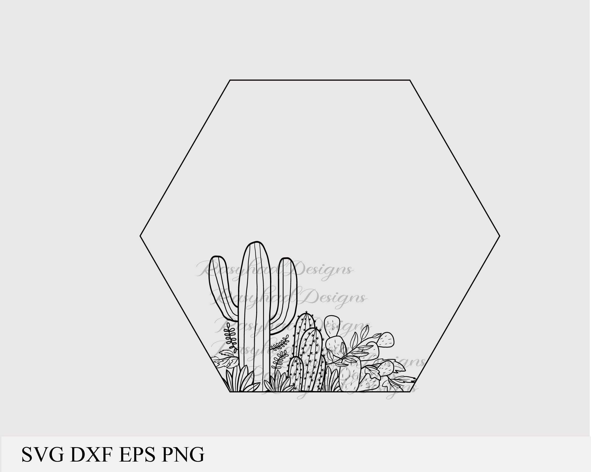 Cactus Frames SVG Cactus SVG File Cactus Border Succulent - Etsy